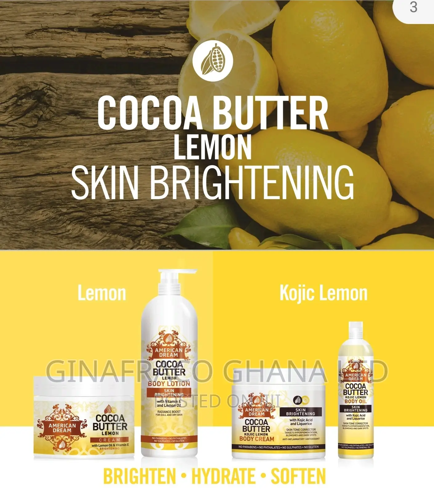 American Dream Cocoa Butter Lemon Cream 500g in Accra Metropolitan ...