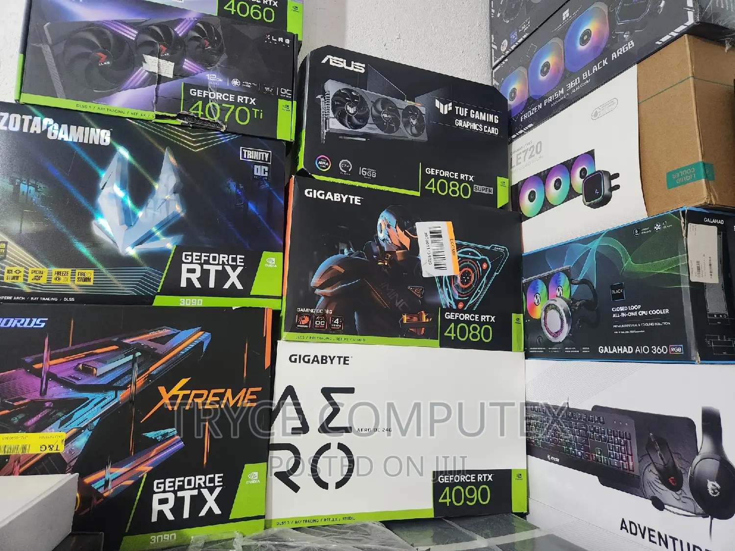 Nvidia RTX 40 and 30 Series Graphic Card in Circle - Computer Hardware ...