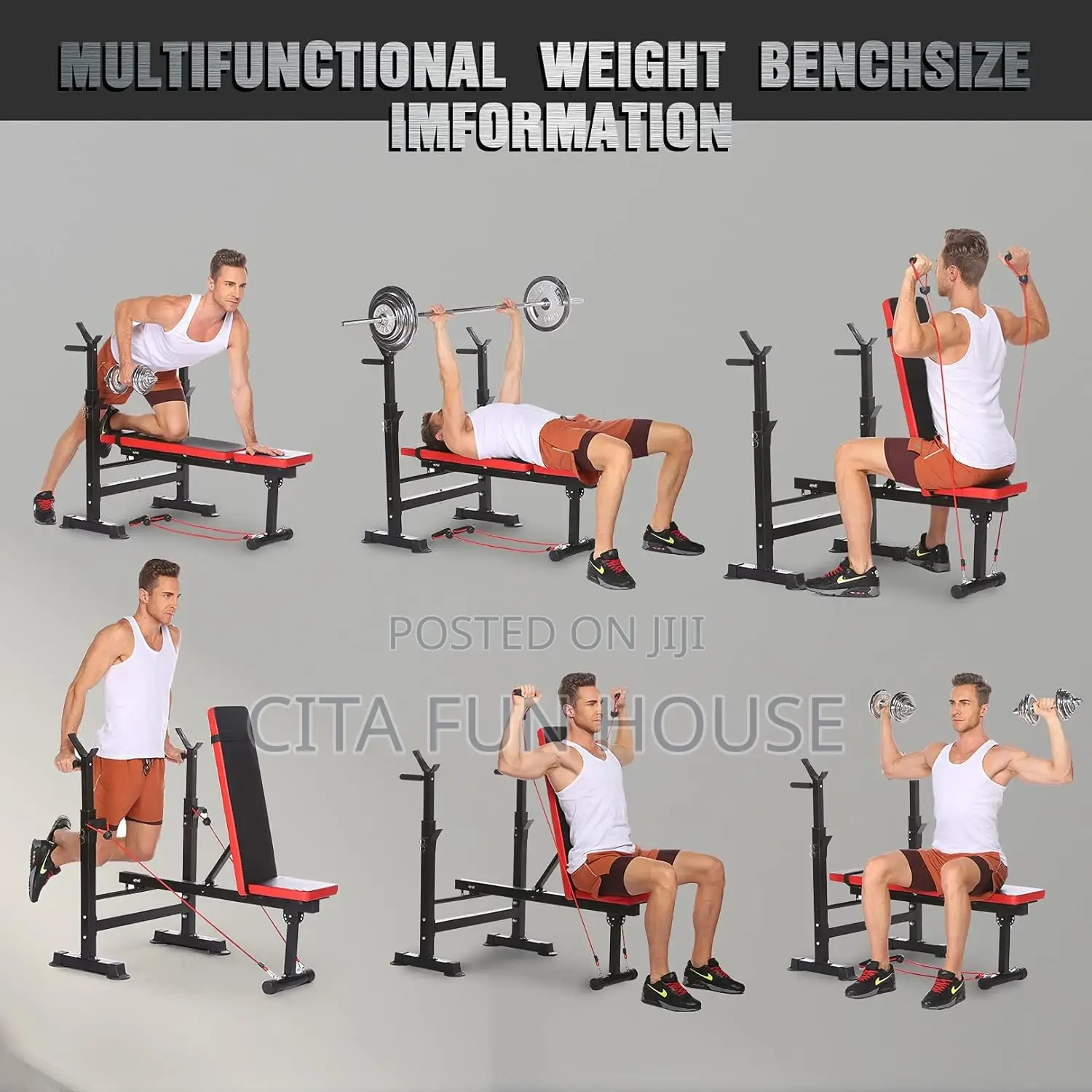 Multi-Functional Workout Bench With 15kg Dumbells Set for sale - Cita ...