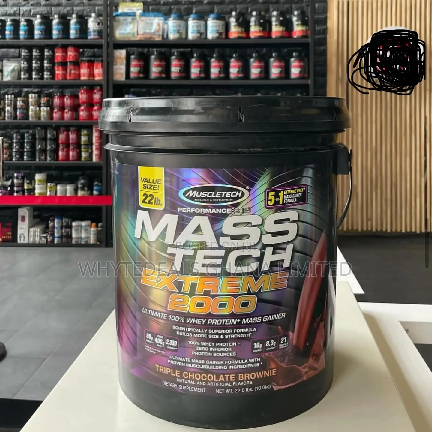 MASSTECH XTREME 2000 WEIGHT Gainer Whey Protein 22lbs Bucket in Accra ...