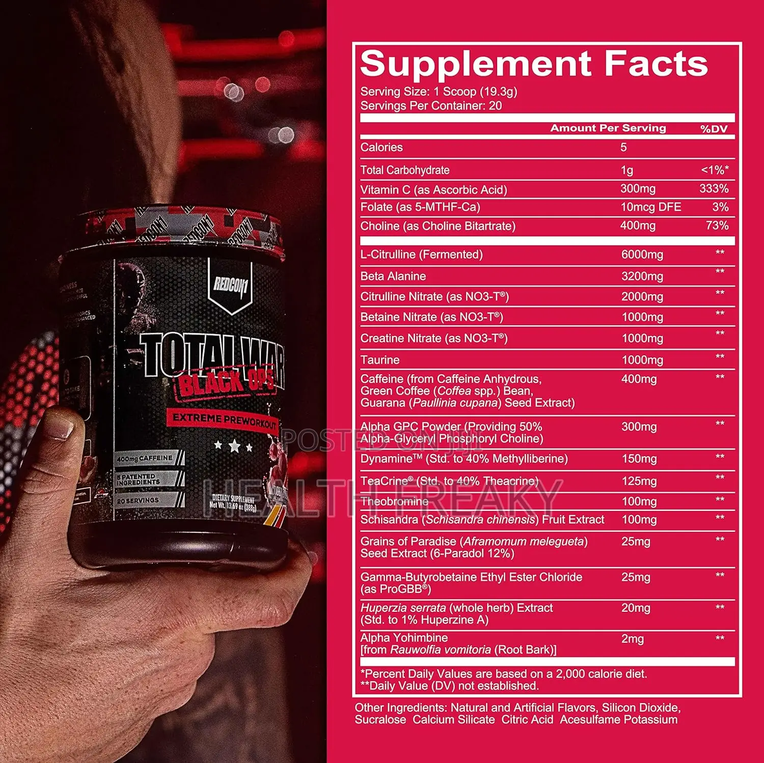 Preworkout Total War Black Ops Extreme Energy Muscle Builder in Accra ...