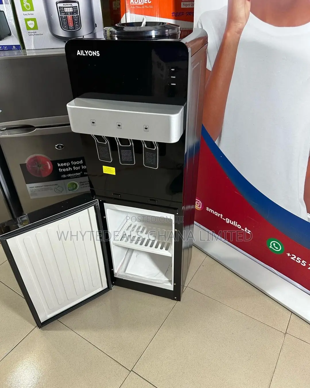 Ailyons 3taps Water Dispenser-Hot,Cold Normal+Refrigerator in Accra ...