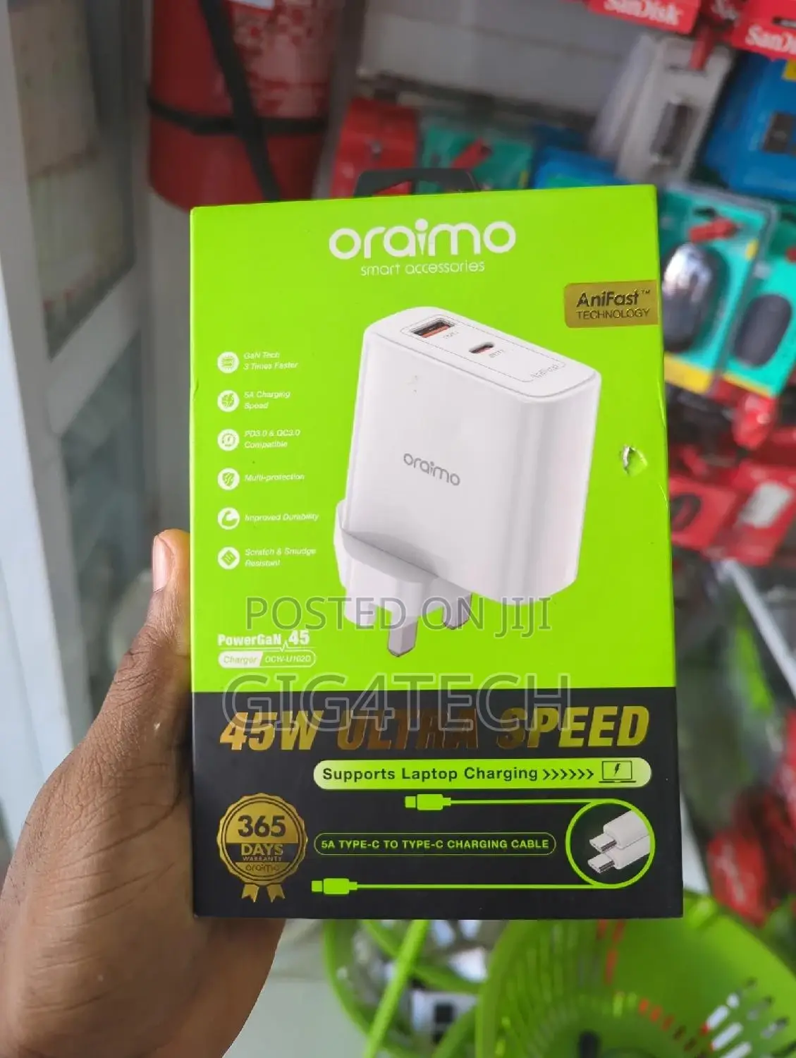 Oraimo USB Type-C 45W Charger OCW-U102D in Kokomlemle - Accessories for ...