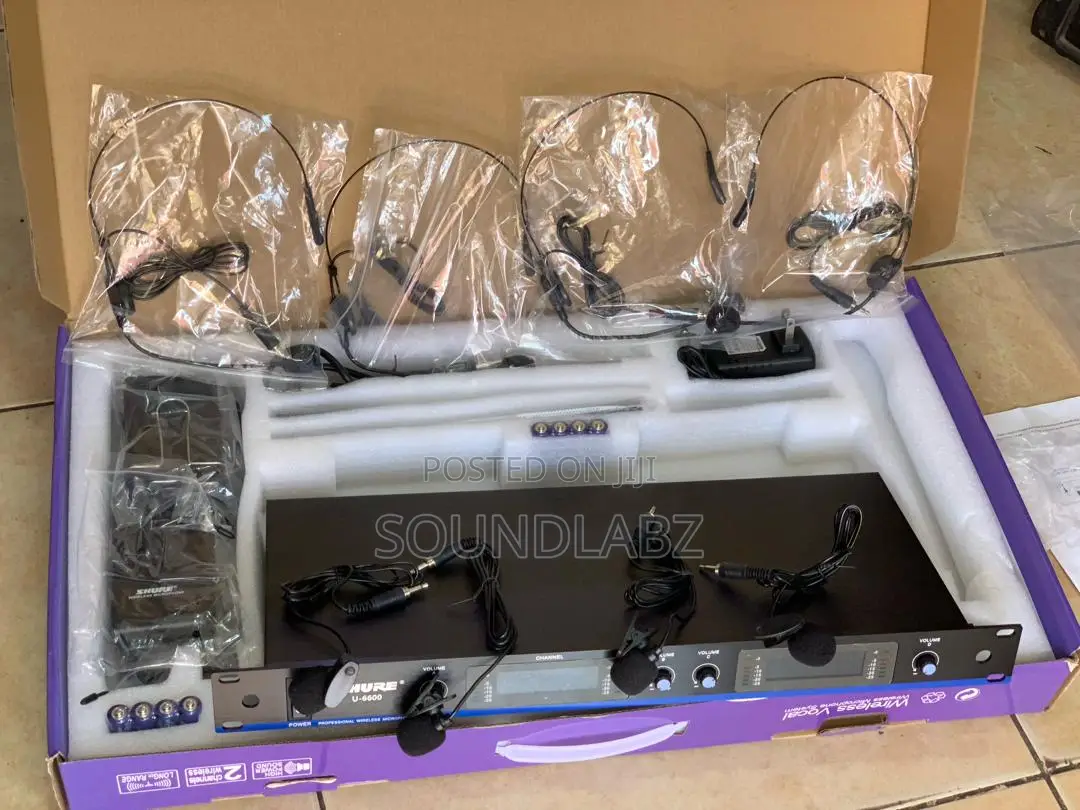 SHURE U-6600 4in1 Long Range Wireles Head Lapel Microphone in Accra ...