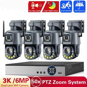 Dual Lens 6MP 50X Optical Zoom High End Security Camera Kit in ...