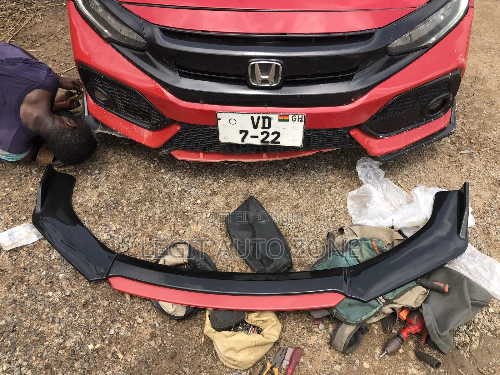 Honda Civic 2016-2018 Front Bumper Lip in Abossey Okai - Vehicle Parts ...