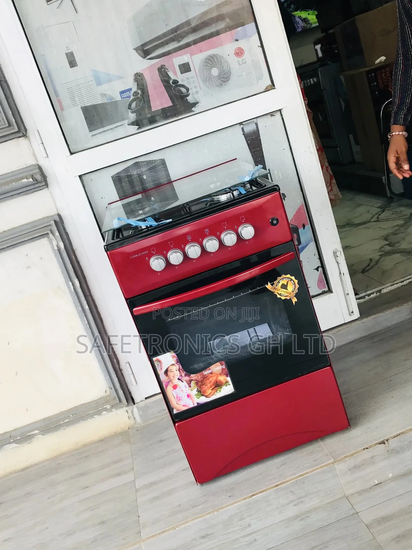 Glass Lid 4 Gas Cooker Oven With Grill Volcano 50x50 Red in Adabraka ...