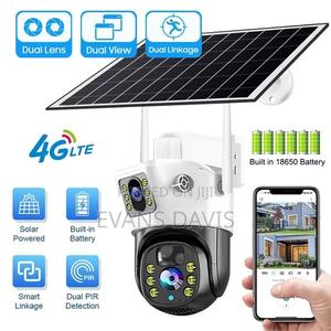 Outdoor Sim Card Bulb Camera (Dual Lens) With Solar Panel in Awoshie ...