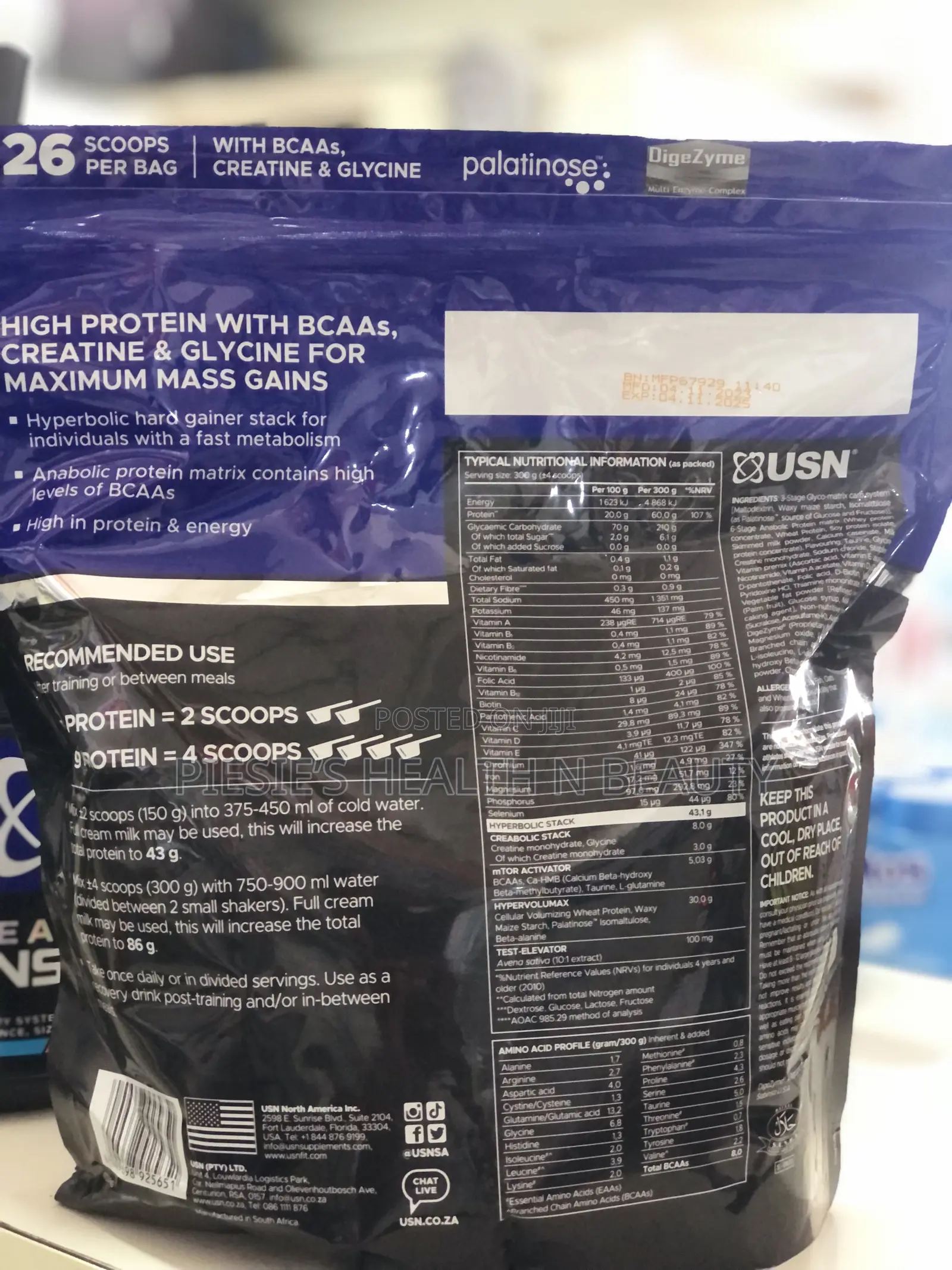 USN Hyperbolic Mass All-in-One Extreme Gainer 2kg in Accra Metropolitan ...