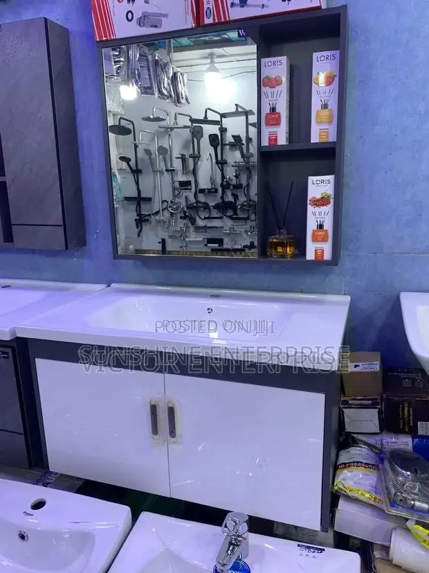 Solid Wash Hand Cabinet Basin With Cabinet Mirror in Accra Metropolitan ...