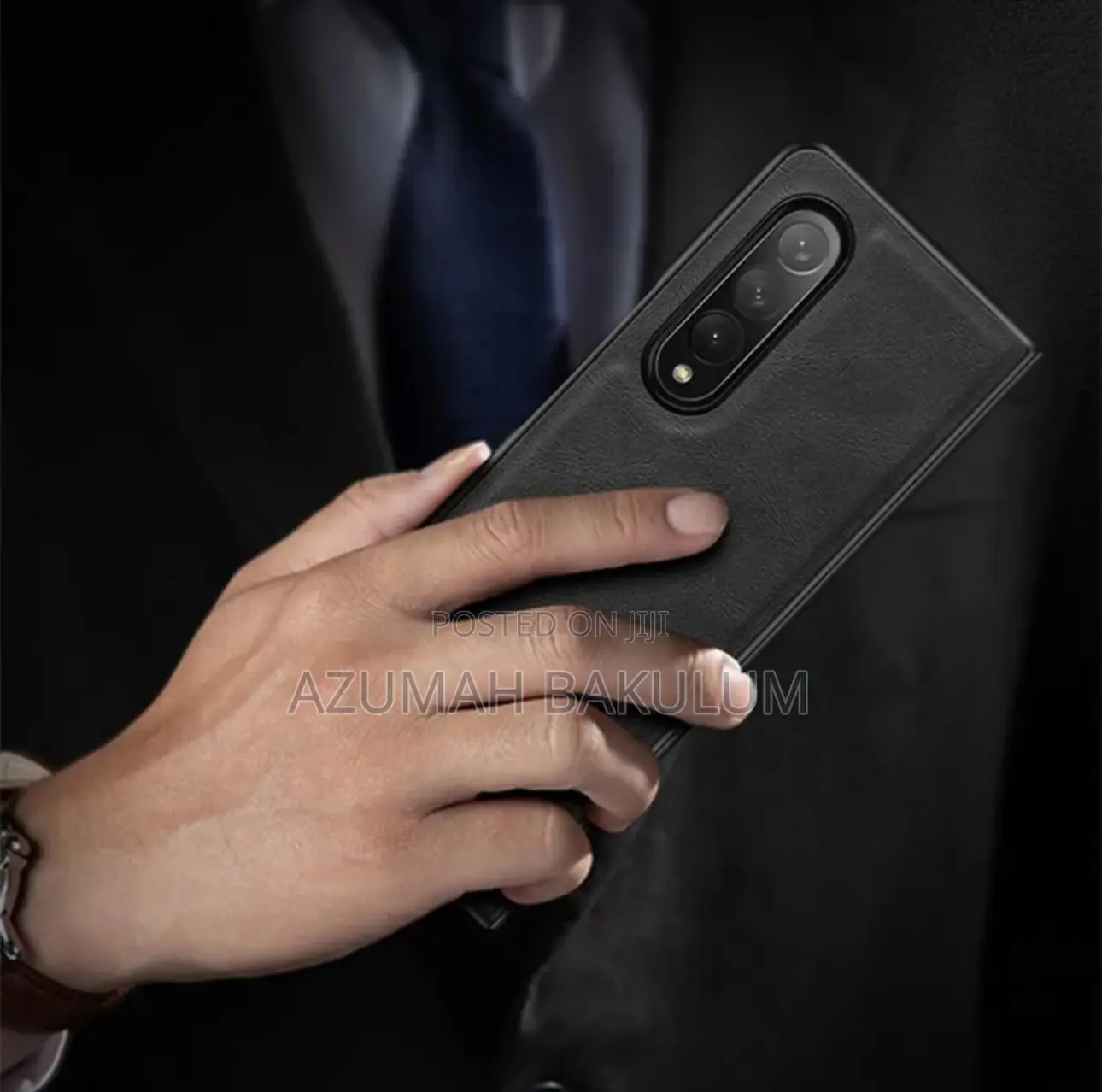 Samsung Galaxy Z Fold 4 X- Level Leather Case in Circle - Accessories ...