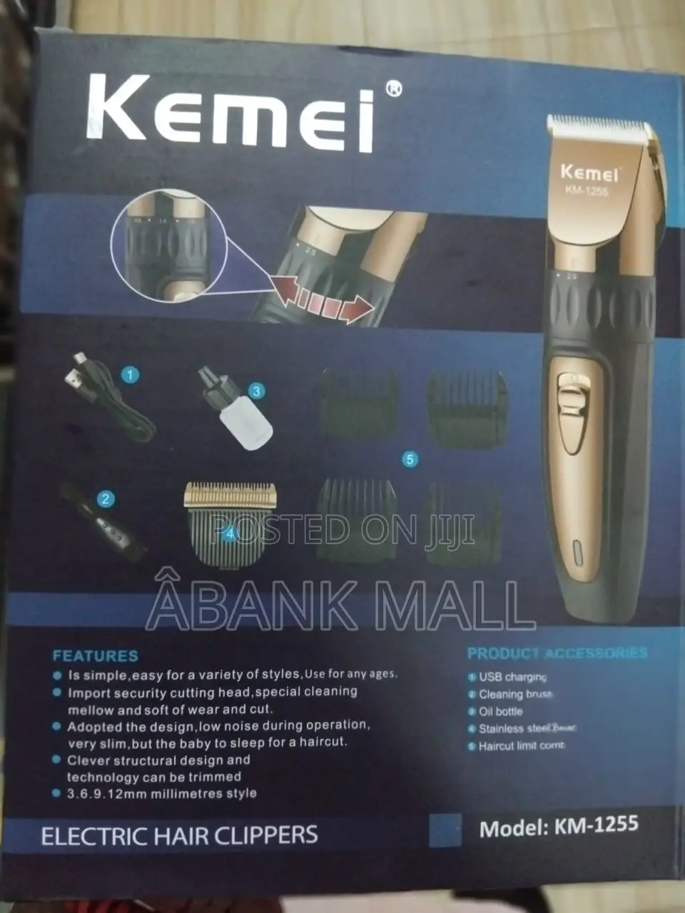 Electronic Hair Clipper (KM1255) for sale - ÂBank Mall Price: GH₵ 180 ...