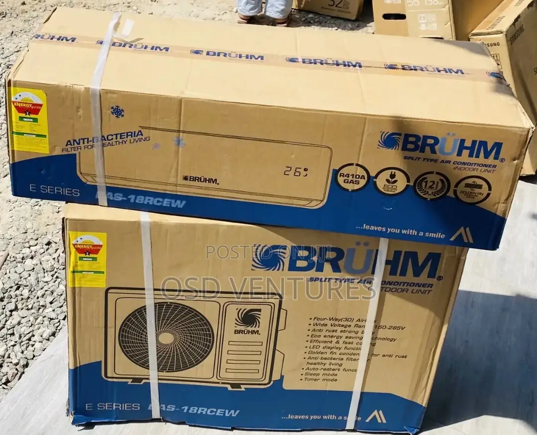 Durable Bruhm 1.5hp Split Type Air Conditioner R410a in Accra New Town ...