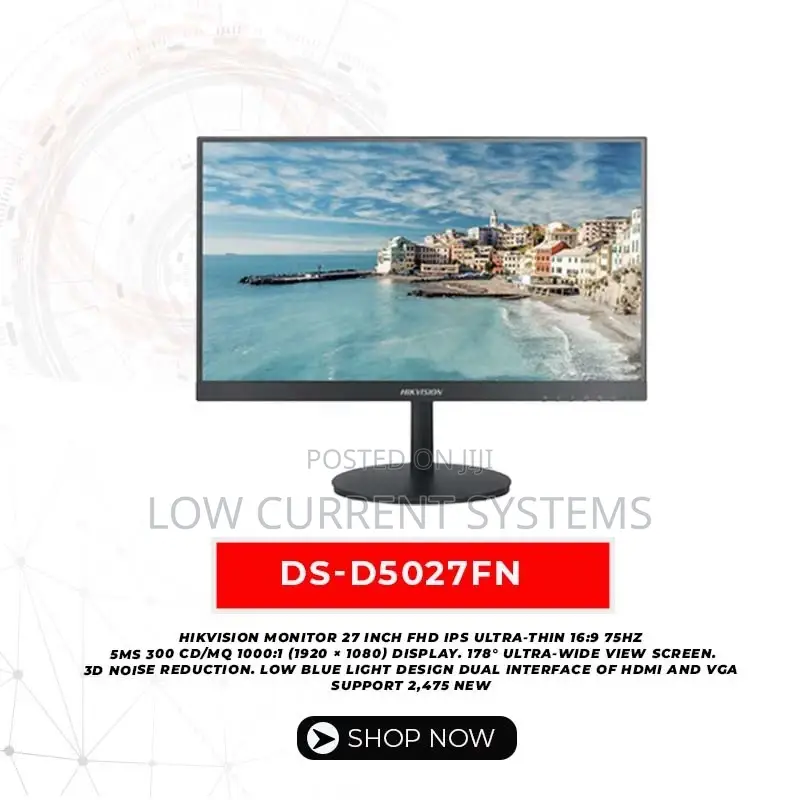 Monitor Hikvision Screen 27 Inches VGA HDMI USB Audio in Spintex - TV ...
