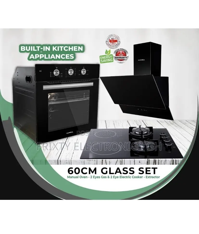 Luxell 60CM Built in Oven 2 Gas2 Electric Cooker Extractor in Accra ...