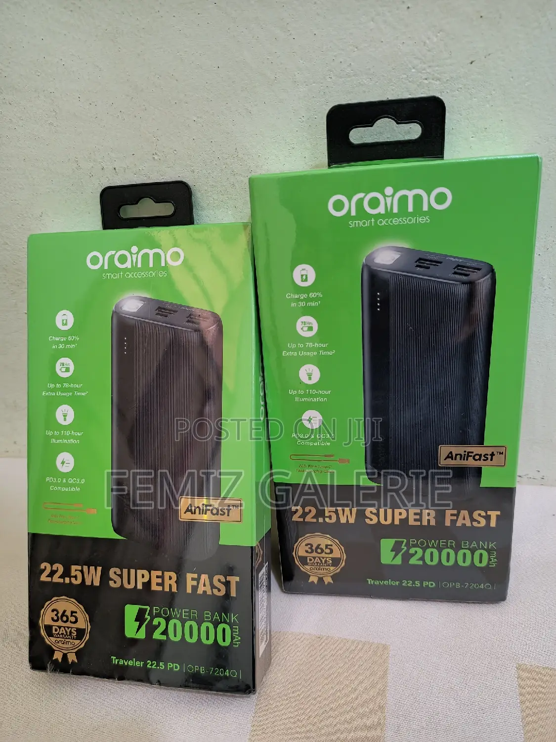 Oraimo Traveler 22.5 PD 20000mah 22.5W Power Bank in Sowutwuom ...