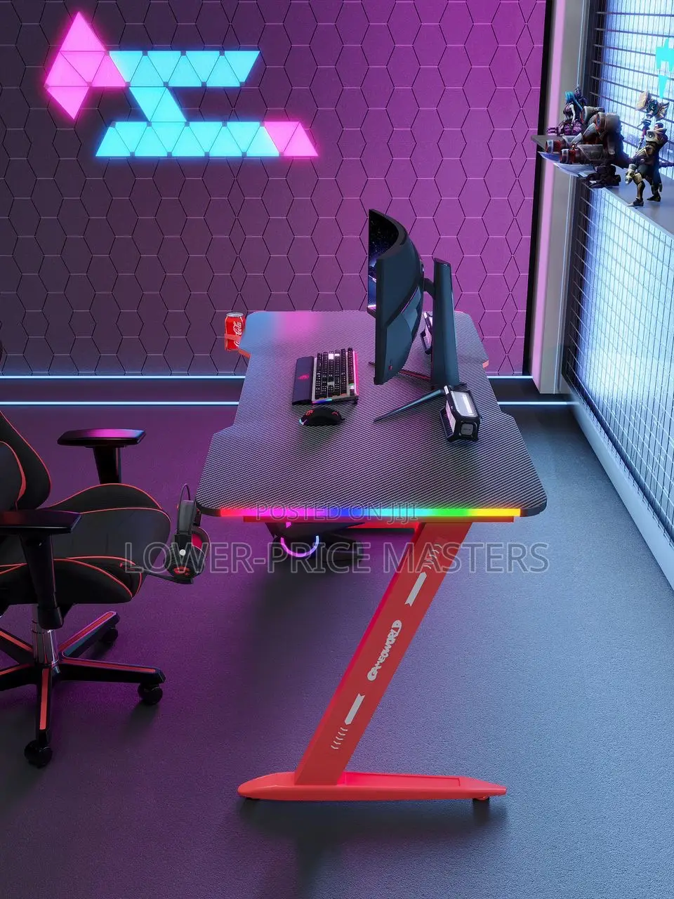 Modern Gaming Table / Computer Desk (7 Colours RGB Light) in Accra ...