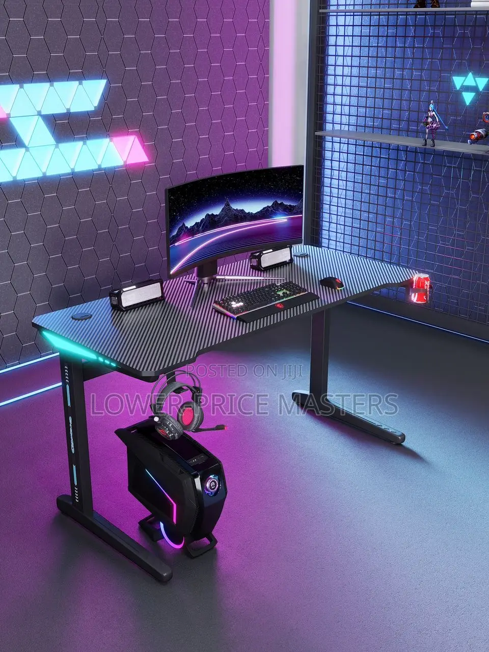 Modern Gaming Table / Computer Desk (7 Colours RGB Light) in Accra ...