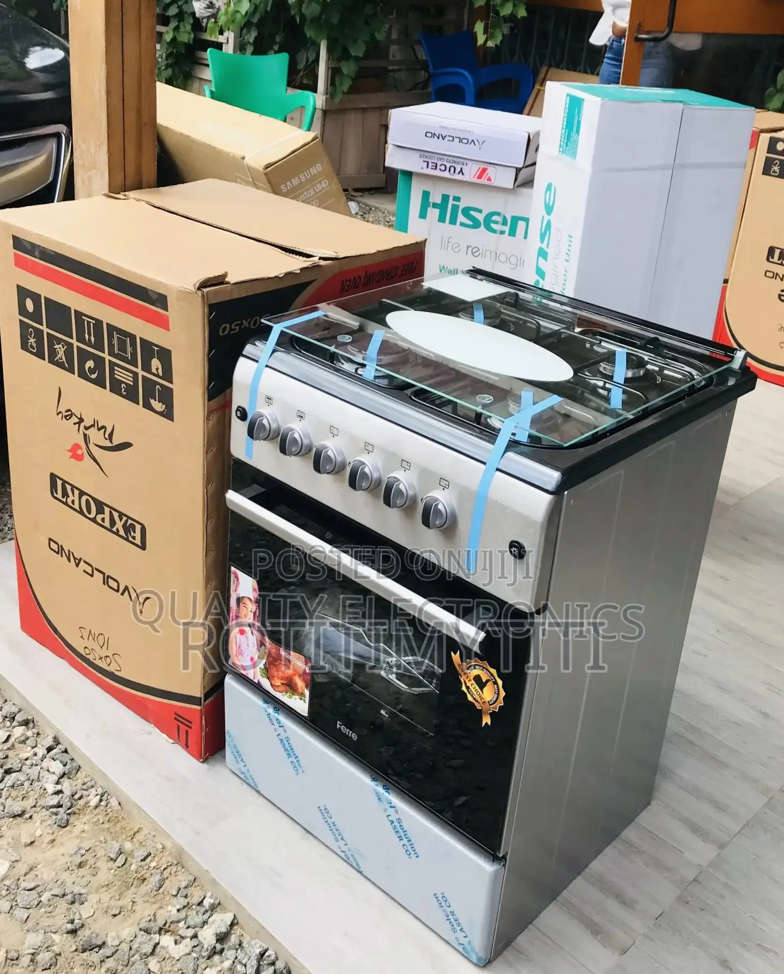 Ferre 60X60 New Line Stainless Automatic Gas Cooker in Accra ...