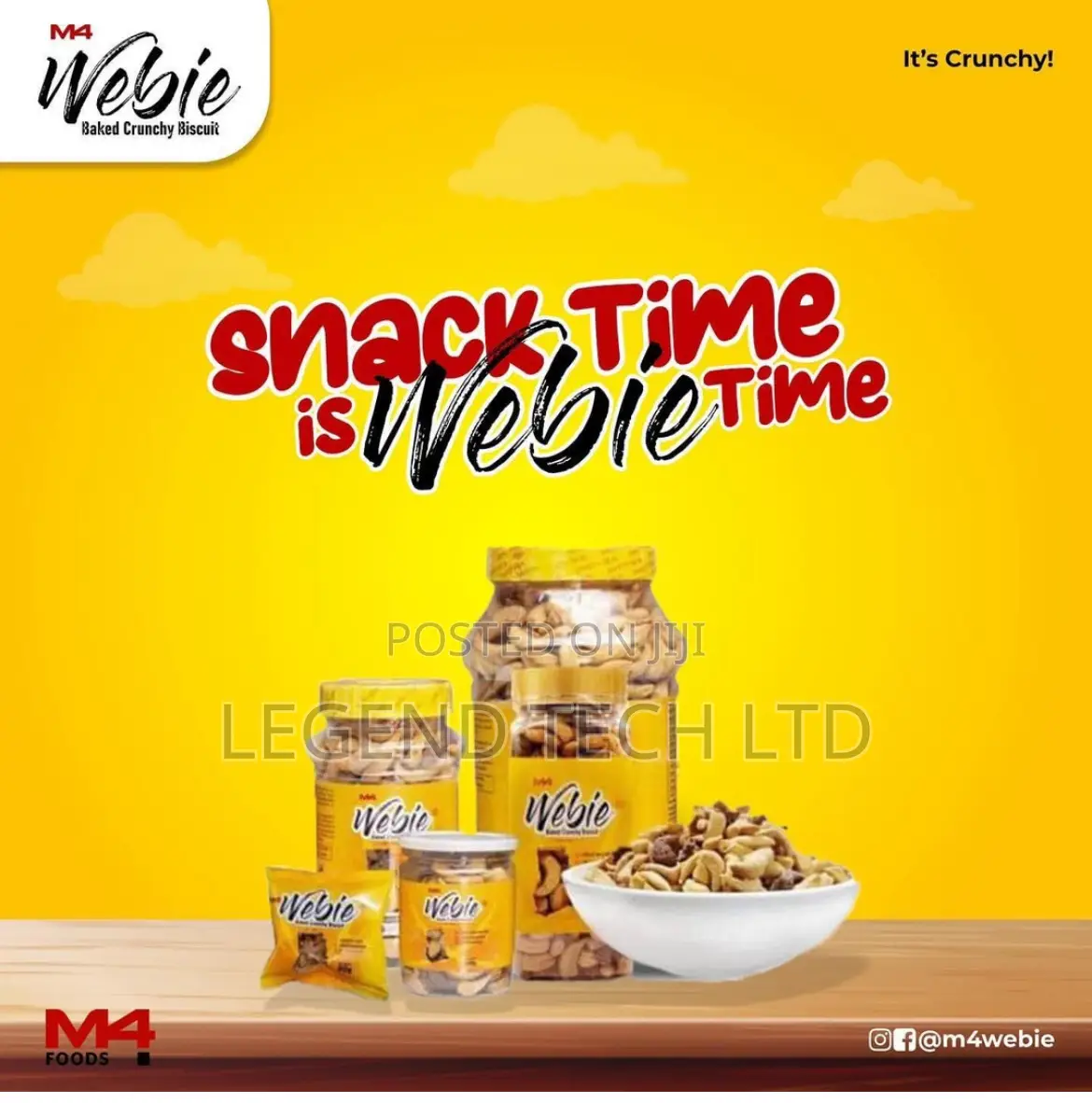 Webie Baked Crunchy Biscuits Vanilla/Chocolate Ginger for sale - Legend ...