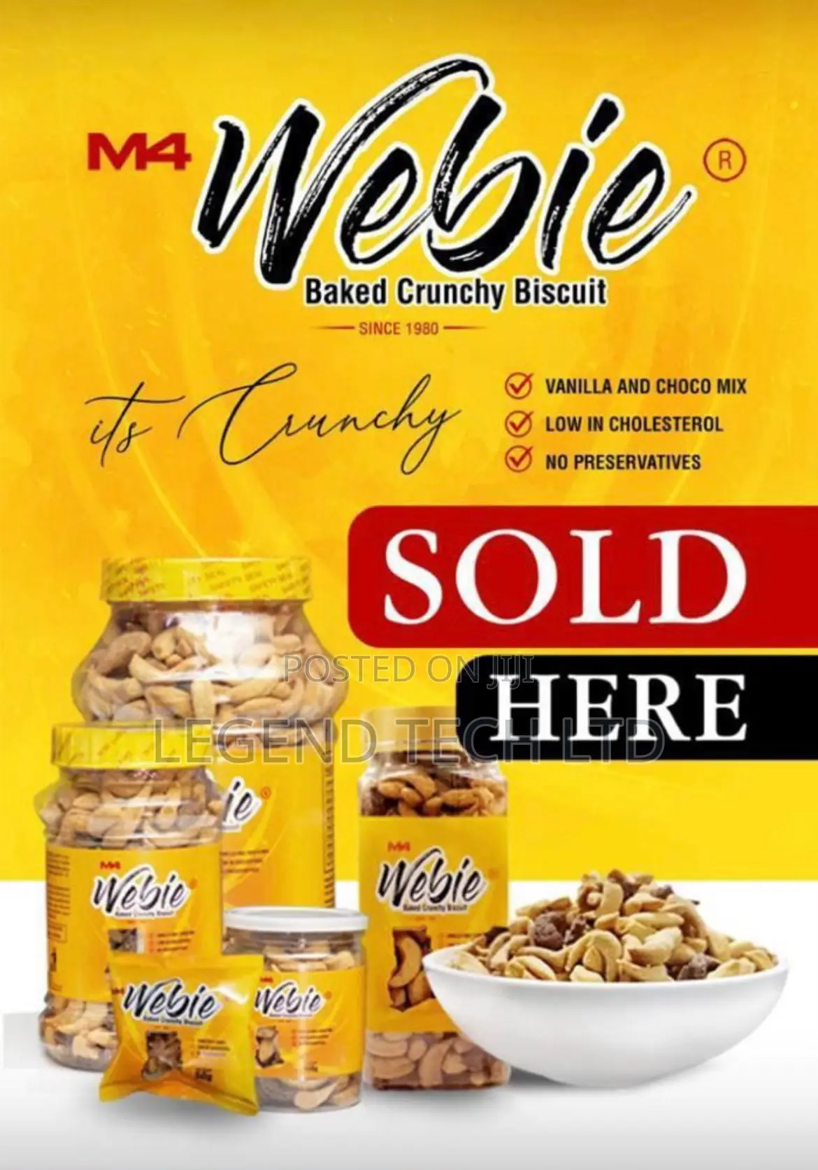 Webie Baked Crunchy Biscuits Vanilla/Chocolate Ginger in Accra ...
