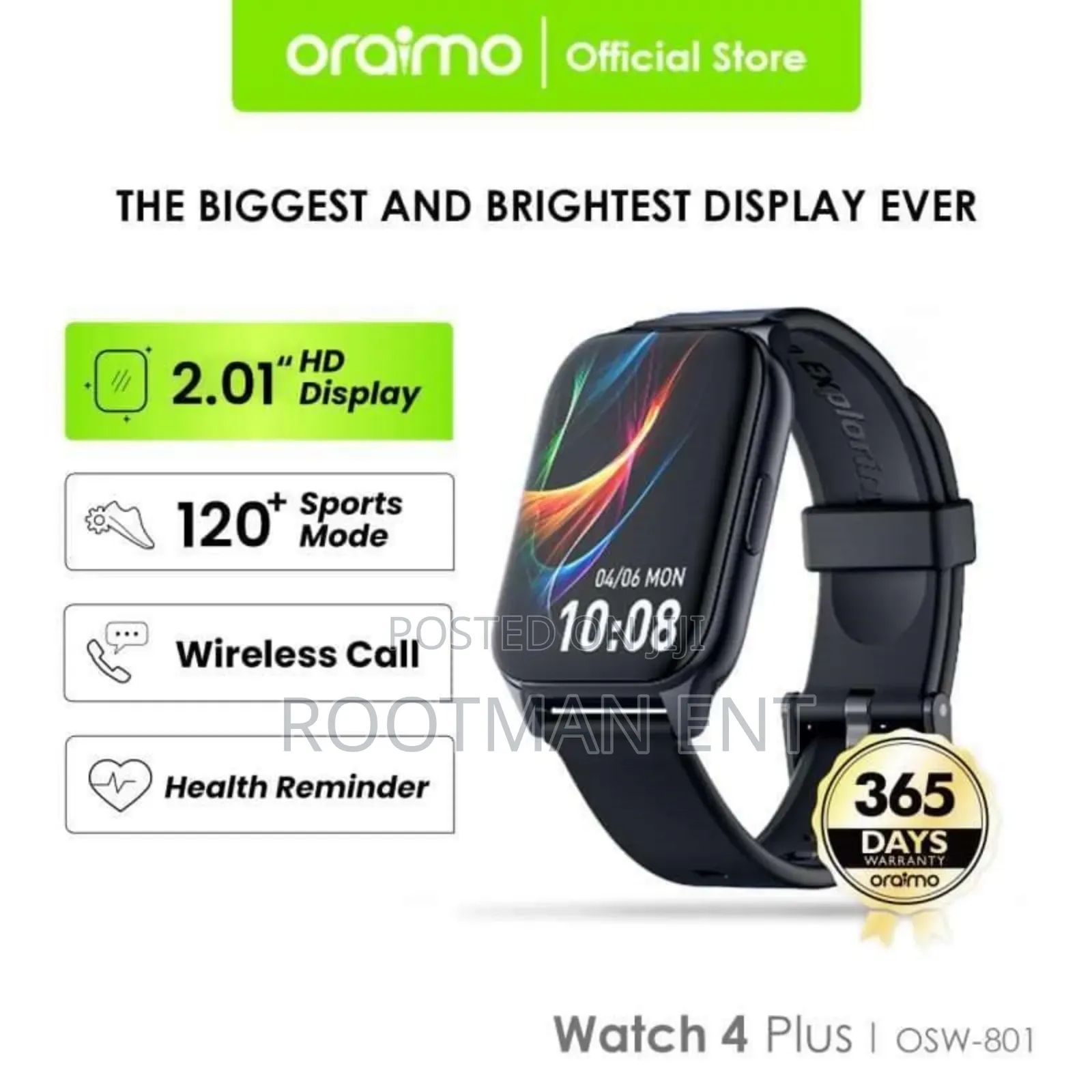 Oraimo Watch 4 Plus (Bluetooth Calls and More) in Accra Metropolitan ...