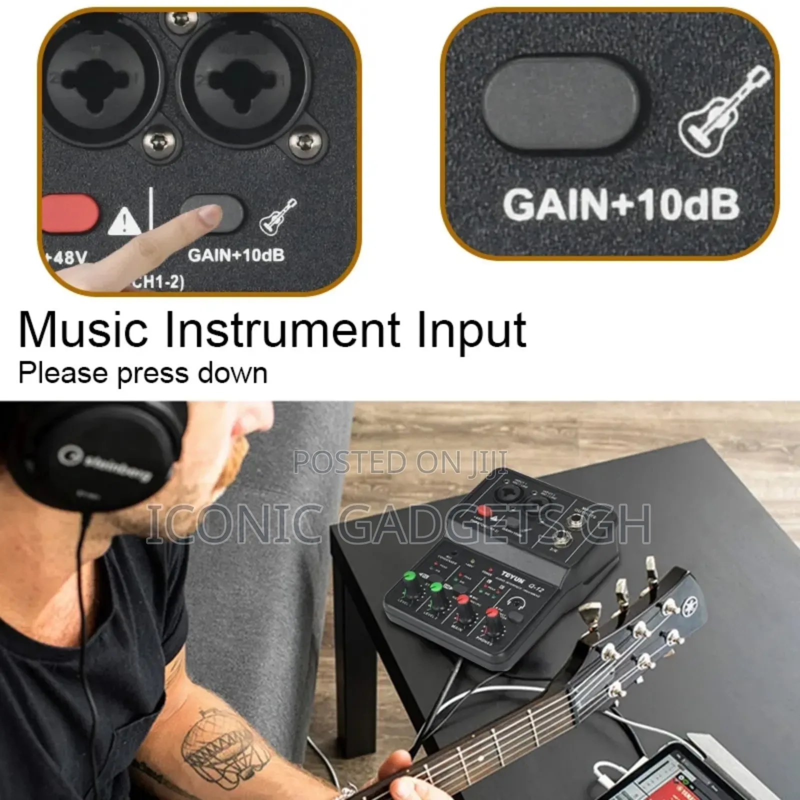 Q-12 Phantom Powered Audio Sound Card Interface. in Accra Metropolitan ...