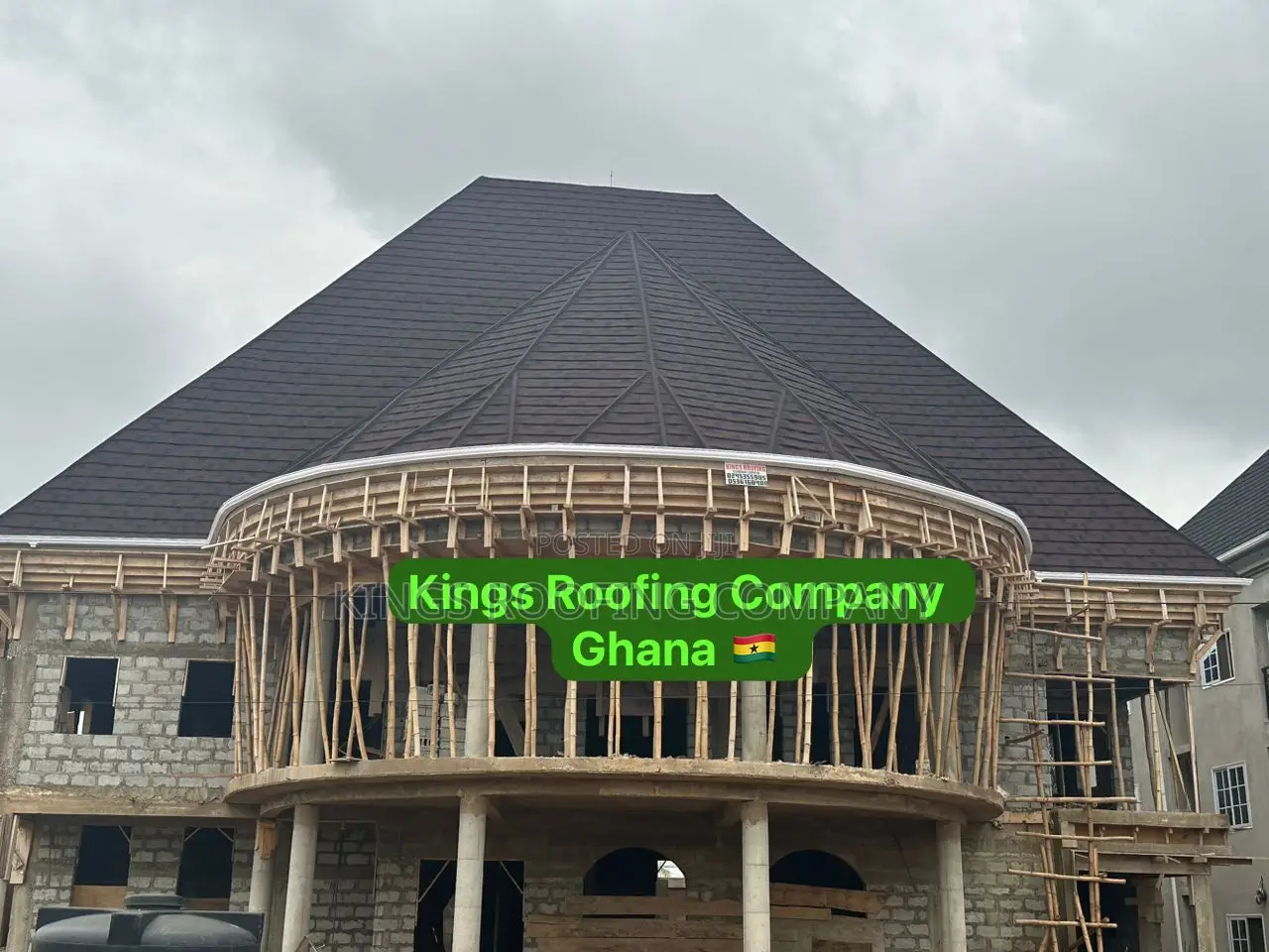 Stone-Coated Roofing Project in Tema Metropolitan - Building Materials ...