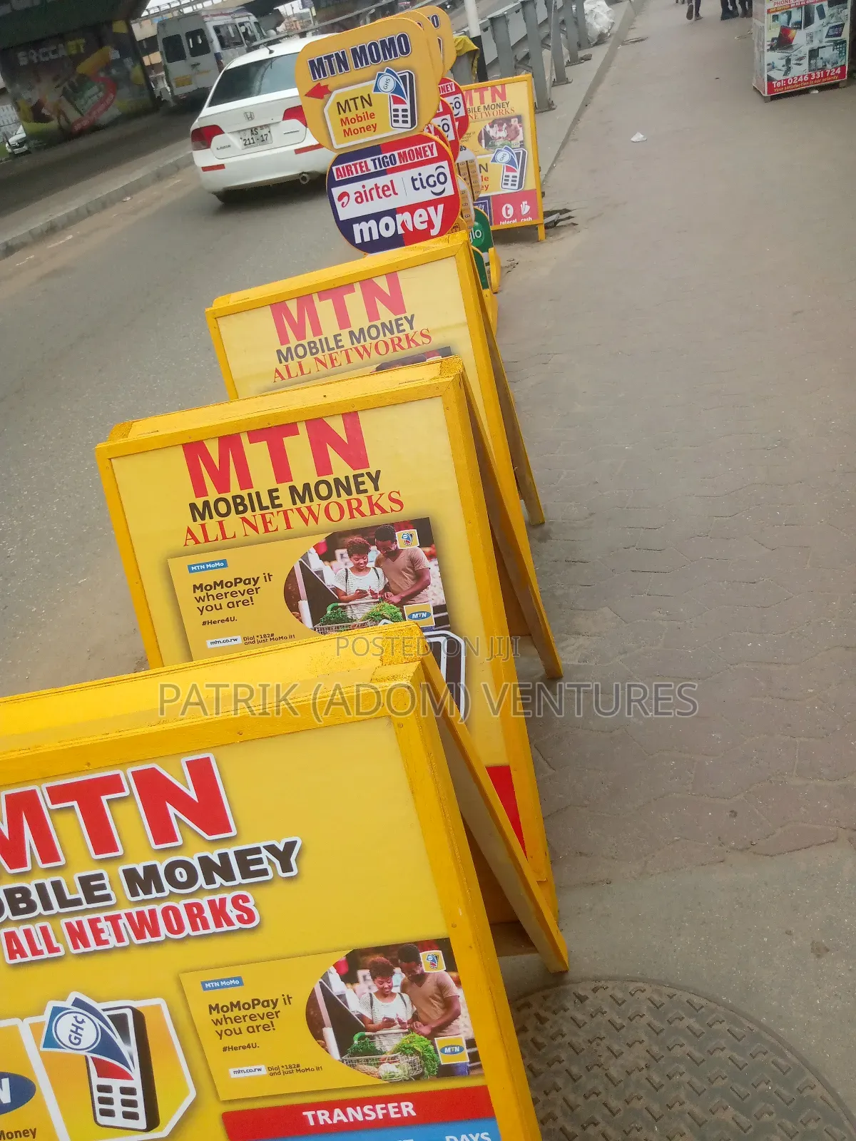 Umbrella Flags Jersy MTN Momo Tables in Circle - Printing Services, Gh ...