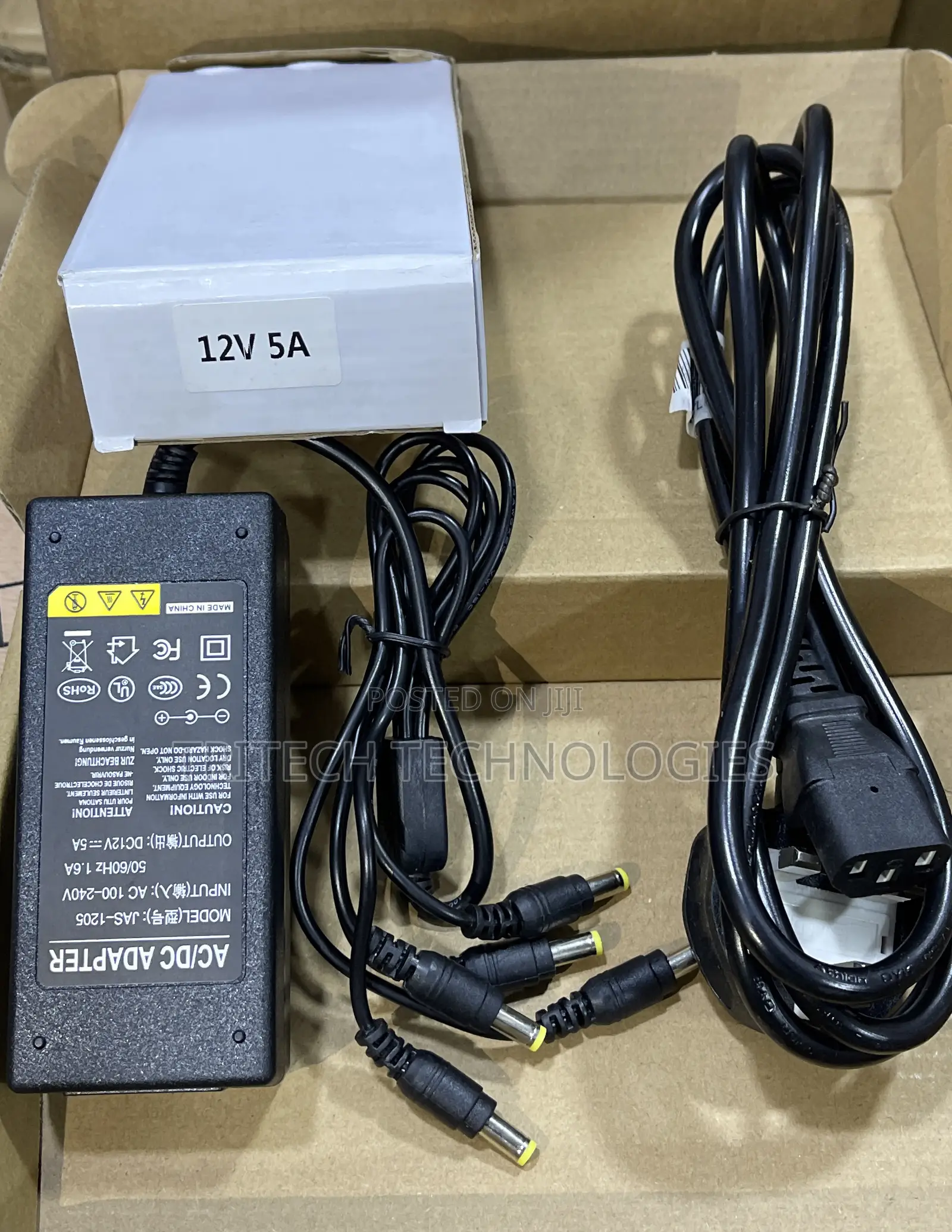 CCTV Power Adapter With 4way Splitter + Adapter Cable in Lapaz ...