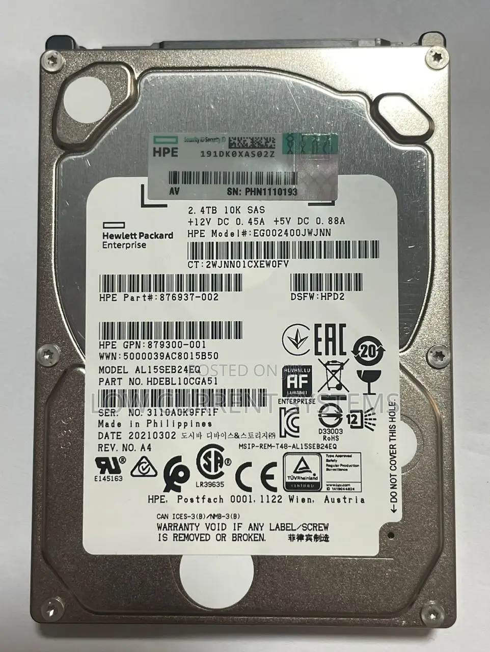 Hpe Sas Drive 2.4tb RPM 2.5in Ds Sas-12g Sc Enterprise in Spintex ...