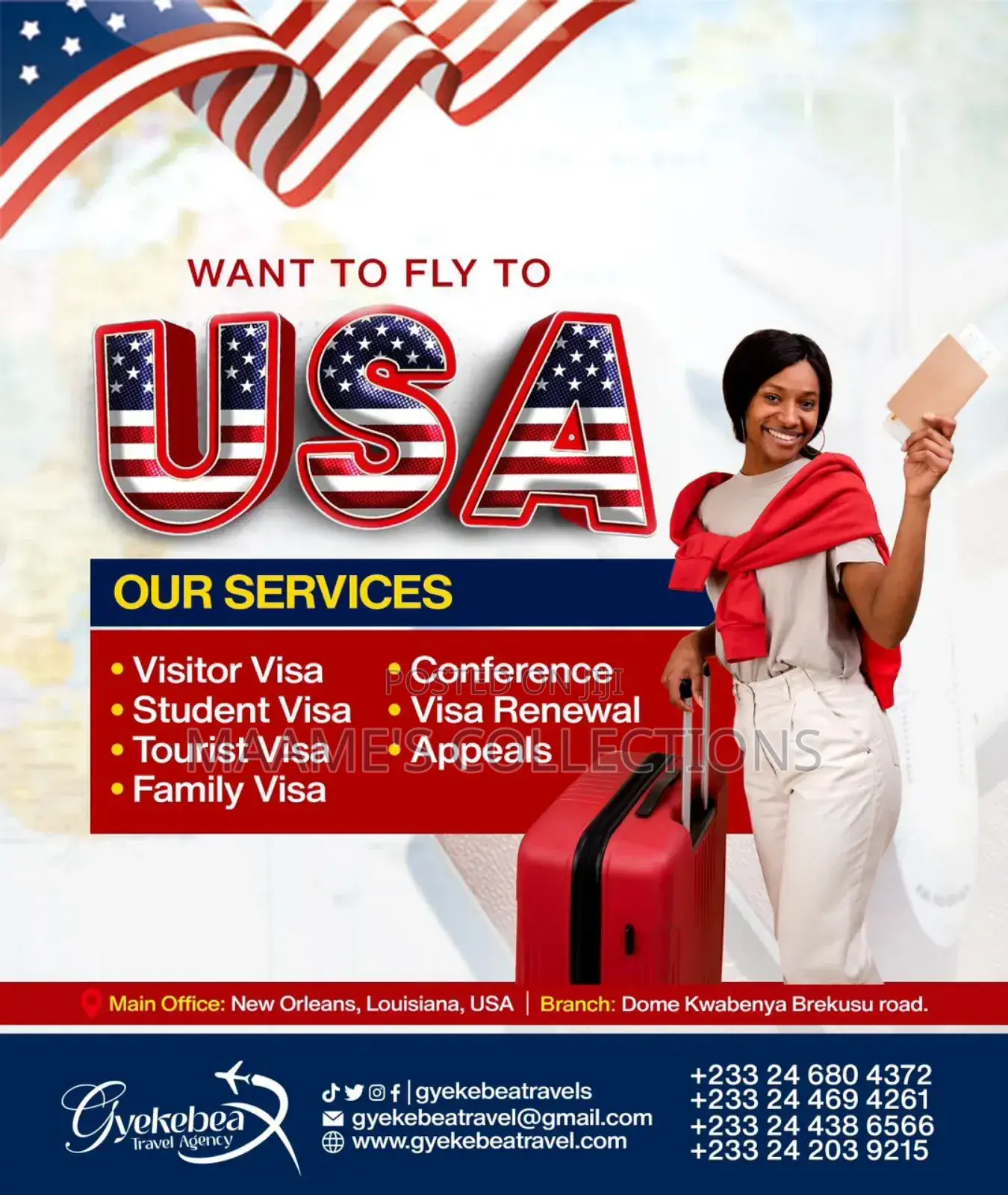 USA Visit / Tourist, School Visa Assured in Accra Metropolitan - Travel ...
