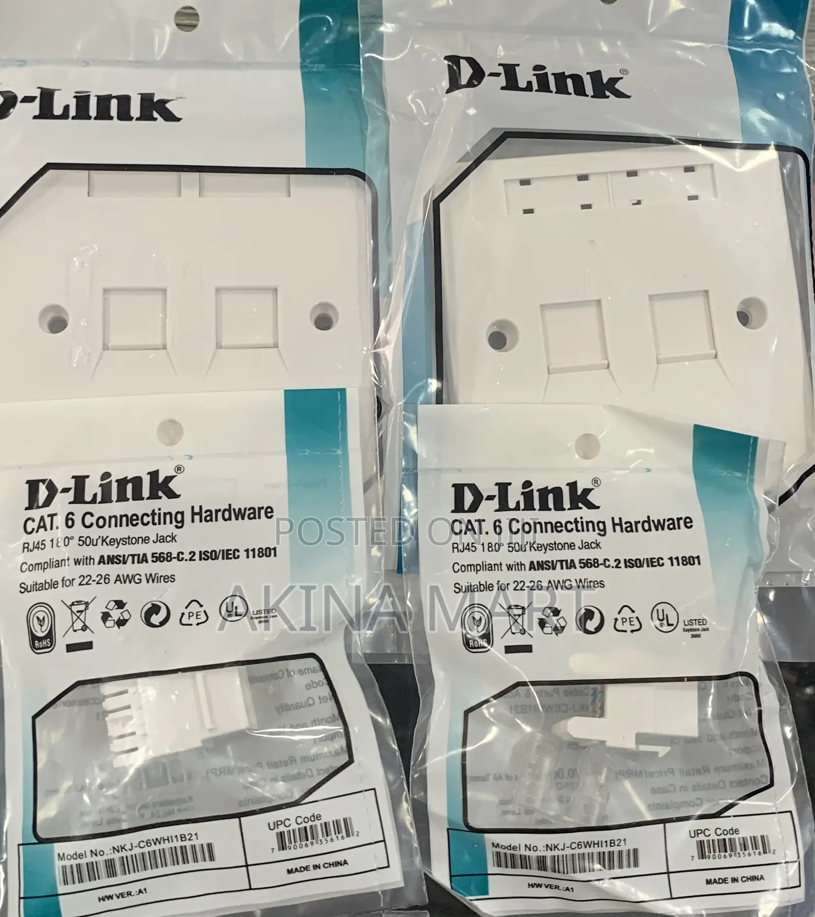 D-Link Double Face With Keystone Jack 2 Faceplate in Darkuman ...