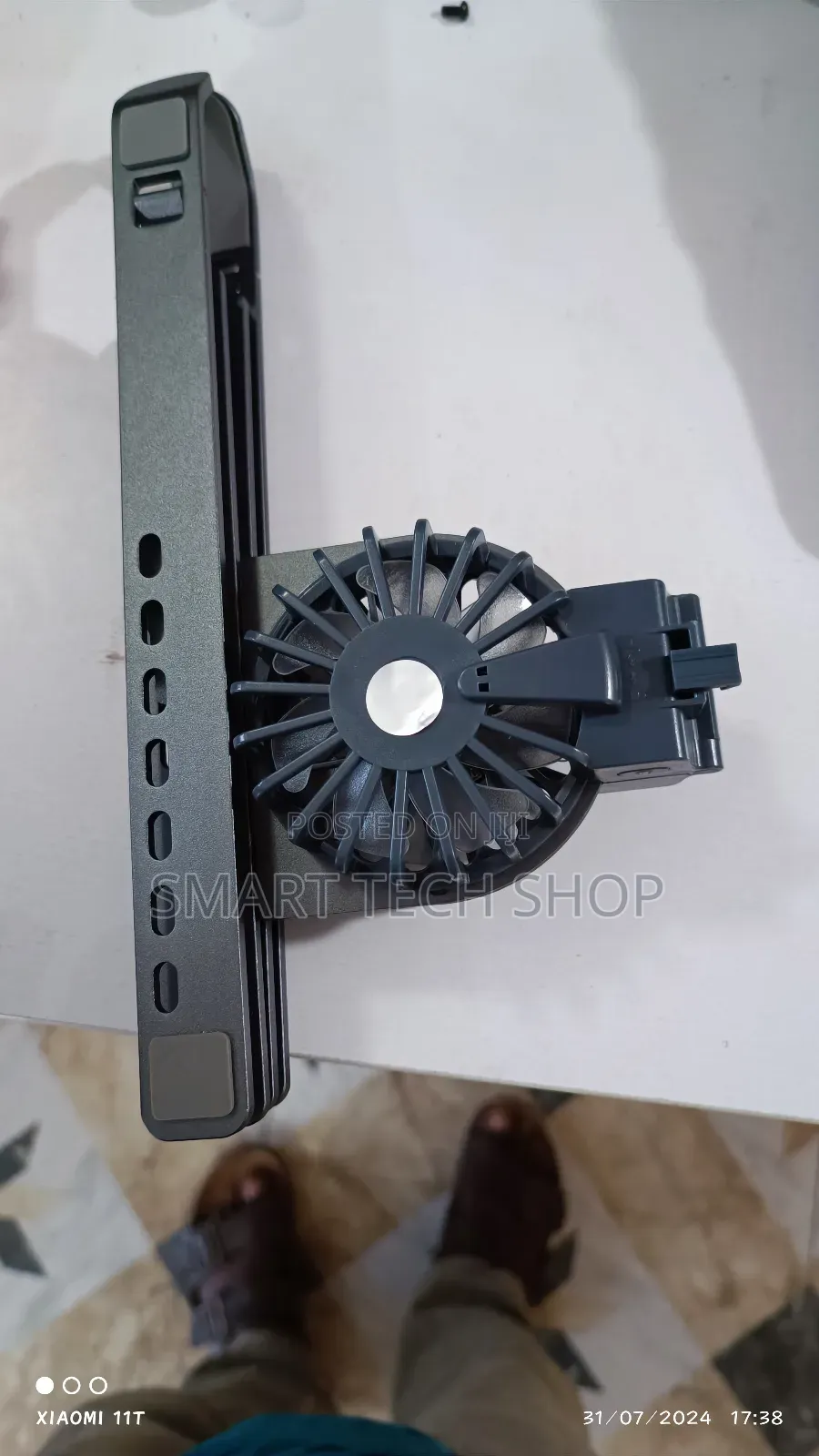 7 Level Foldable Aluminium Laptop Stand + Fan + RGB Light in Adenta ...