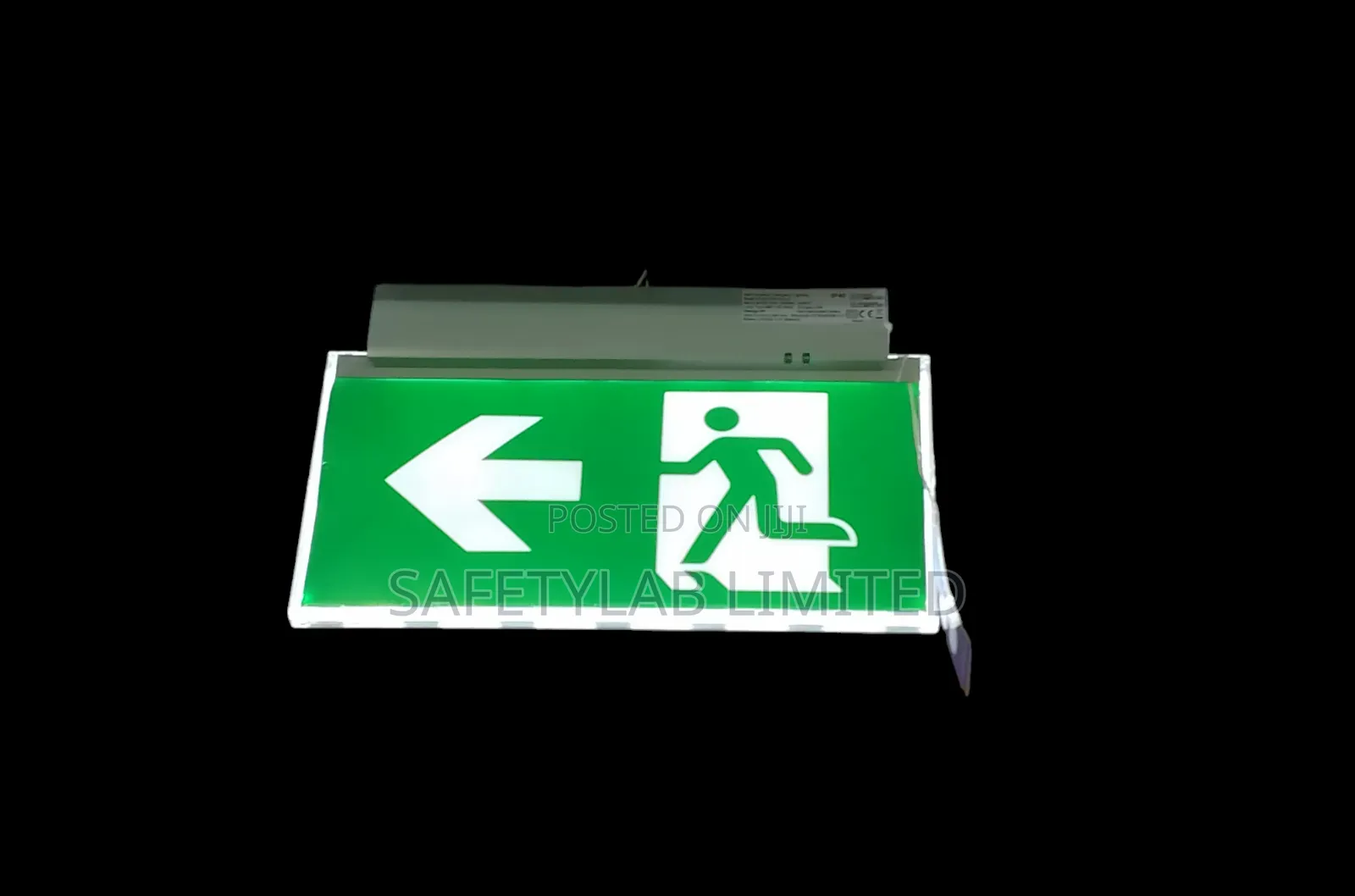 Illuminated Emergency Exit Directional Sign Ceiling Mounted in Adenta ...