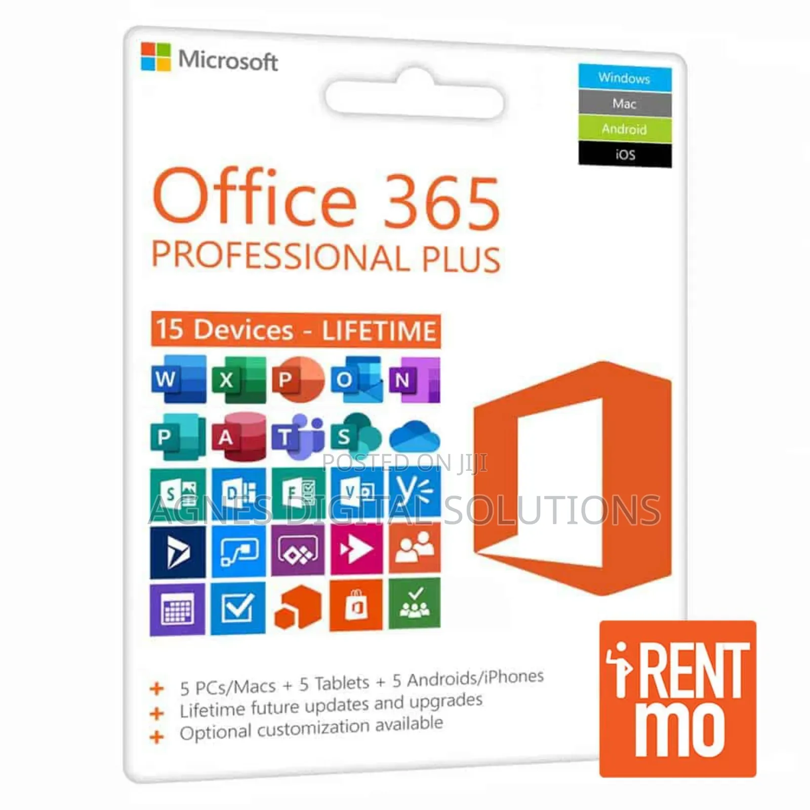Microsoft Office 365 Professional Plus–15 Devices, Lifetime for sale ...