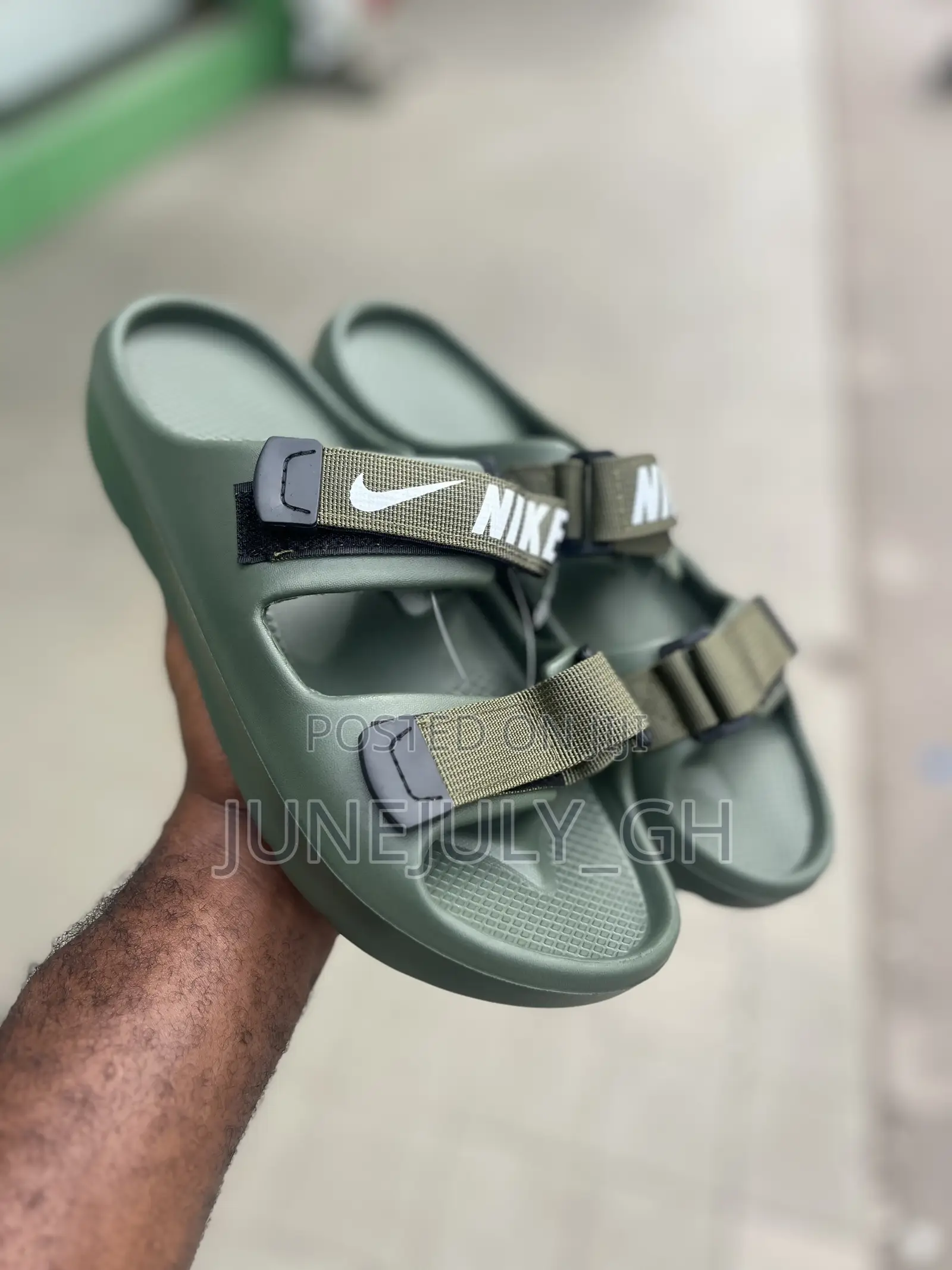 Nike Slides- Army Green. in Tema Metropolitan - Shoes, Bra Noble | Jiji ...