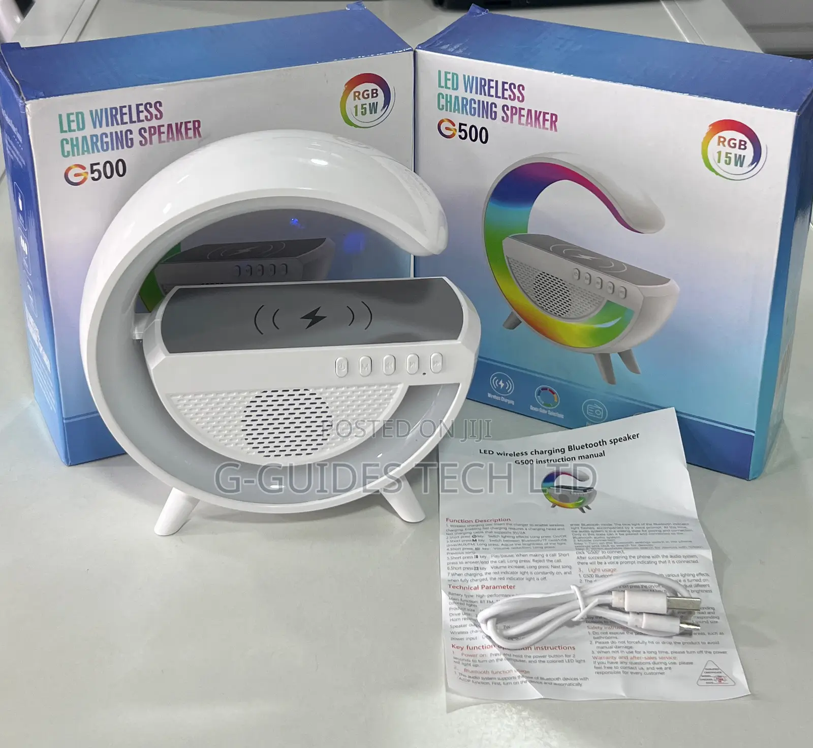 LED Wireless Charging Bluetooth Speaker G500 in Madina - Audio & Music Equipment, G-guides Tech ...