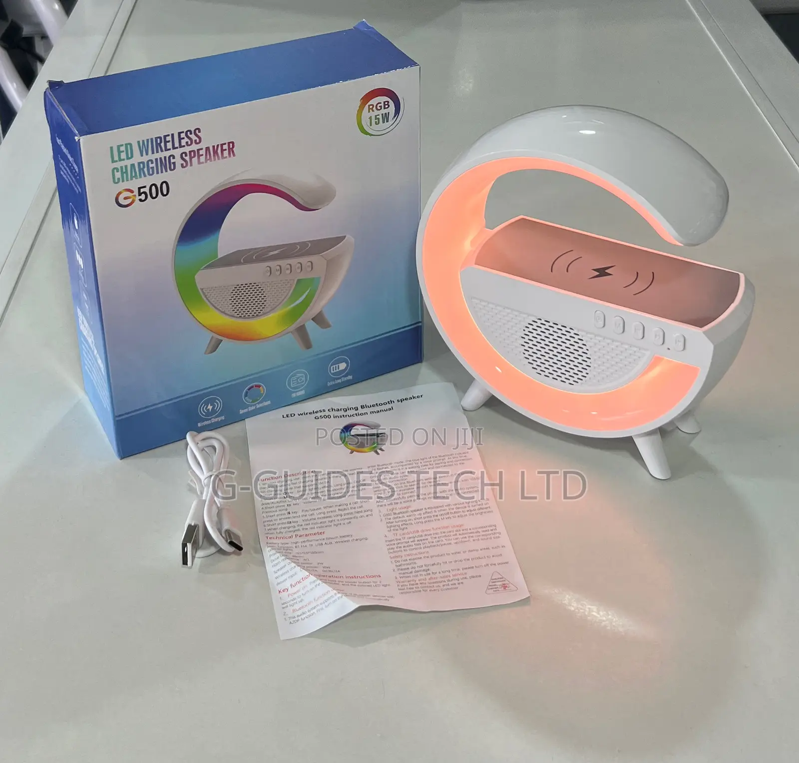 LED Wireless Charging Bluetooth Speaker G500 in Madina - Audio & Music Equipment, G-guides Tech ...