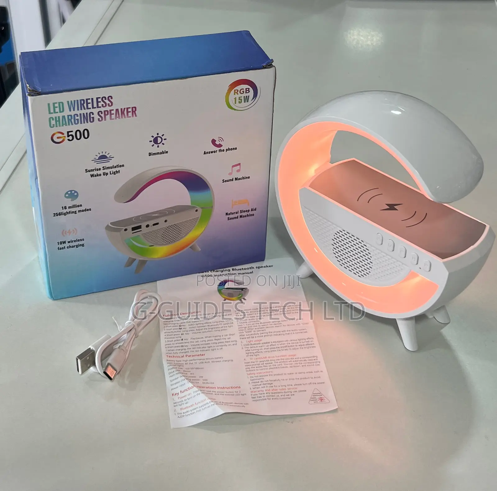 LED Wireless Charging Bluetooth Speaker G500 in Madina - Audio & Music Equipment, G-guides Tech ...