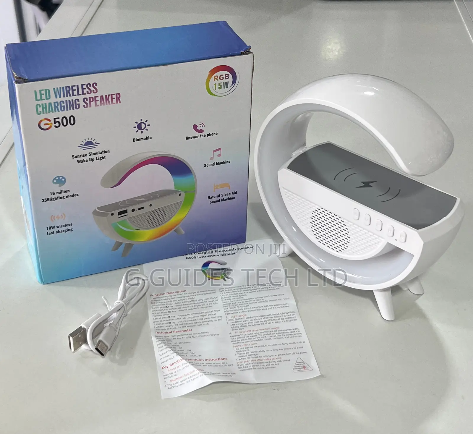 LED Wireless Charging Bluetooth Speaker G500 in Madina - Audio & Music Equipment, G-guides Tech ...