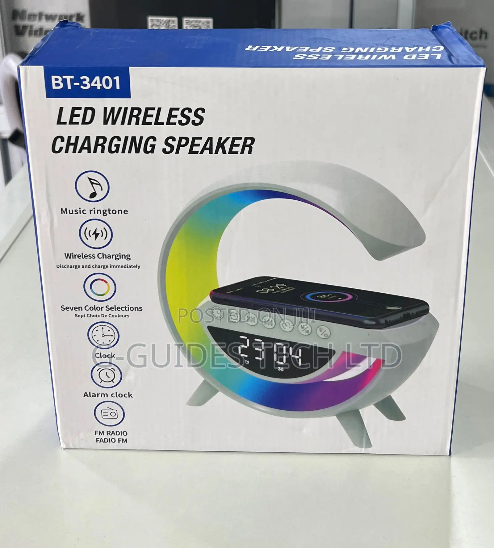 BT-3401 LED Wireless Charging Bluetooth Speaker in Madina - Audio ...