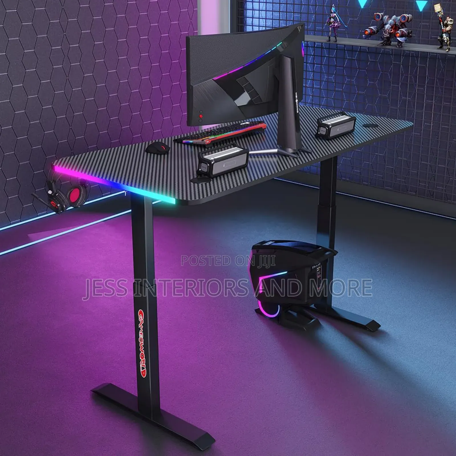 Electric Adjustable Gaming Table for sale - JESS INTERIORS AND MORE ...