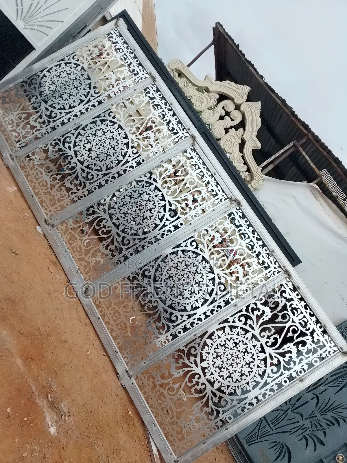 Thick Galvanised CNC Laser Plate Metal Sliding Main Gate Des in Kumasi ...