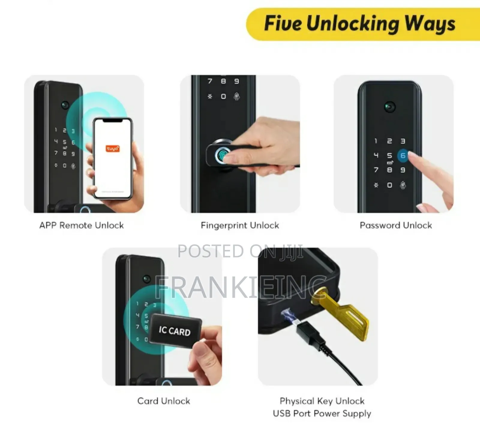 Smart Door Lock With Fingerprint Pin Code Ic Card in Kumasi ...