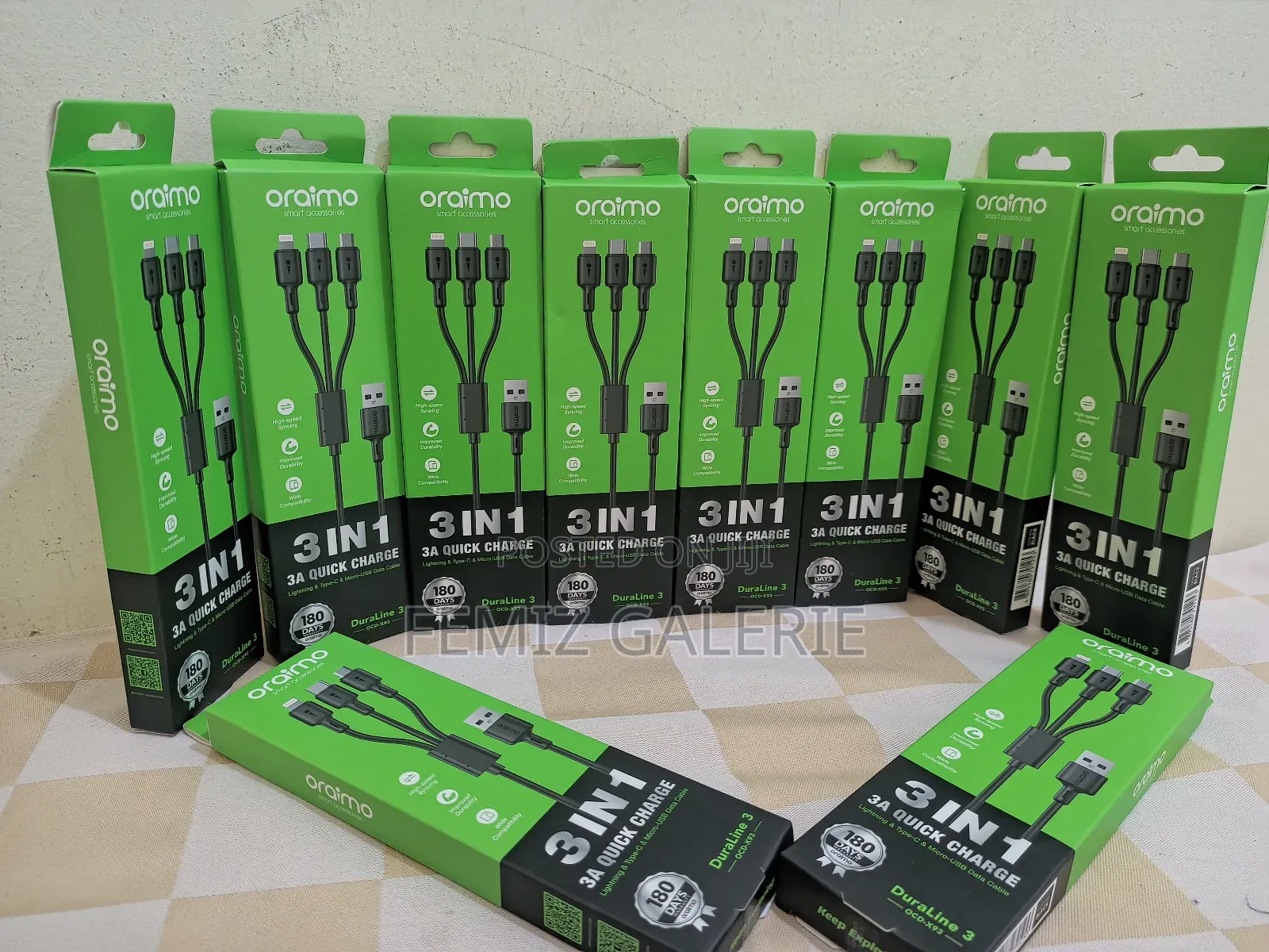 Oraimo Duraline 3a 3in1 Charging Cable 1.2m in Sowutwuom - Accessories for Phones & Tablets ...