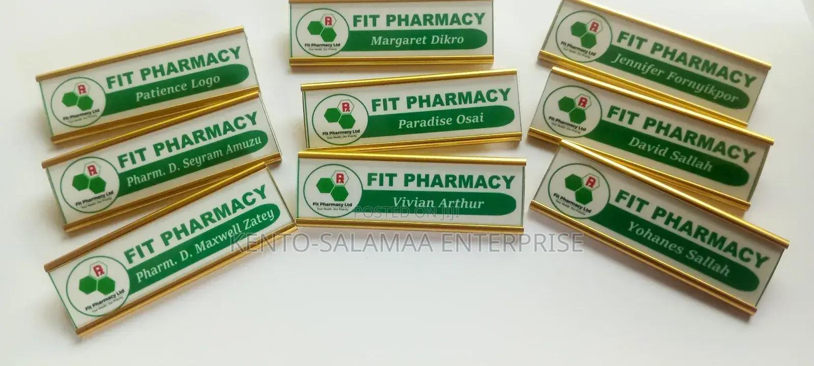 Metallic Name Tags in Ho Municipal - Printing Services, Kenneth Mordey ...