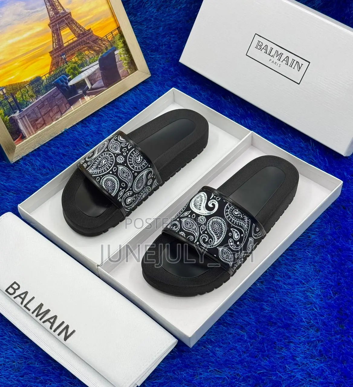 Original Balmain Slides in Tema Metropolitan - Shoes, Bra Noble | Jiji ...