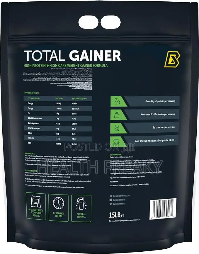 Whey Protein Basix Total Gainer Weight Gainer Muscle Builder in Accra ...