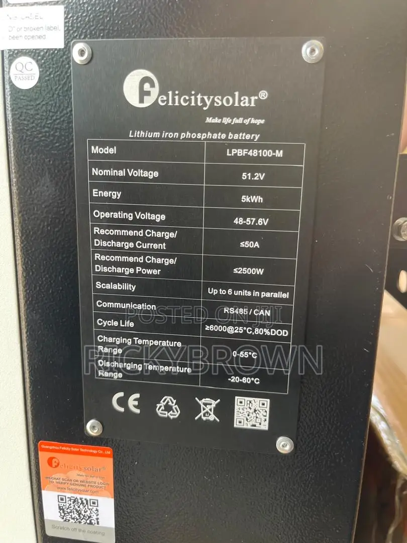 48v 100ah Felicity LITHIUM ION BATTERIES in Ashaley Botwe - Solar Energy, Rabai Enterprise ...